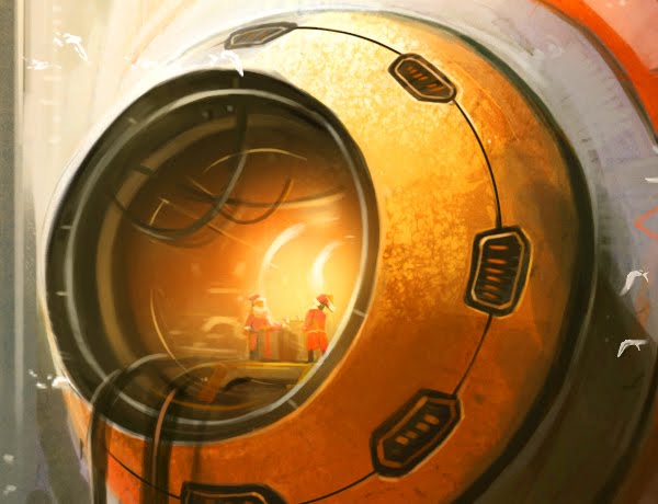 Download Sci Fi Santa Robot Holiday Christmas Art