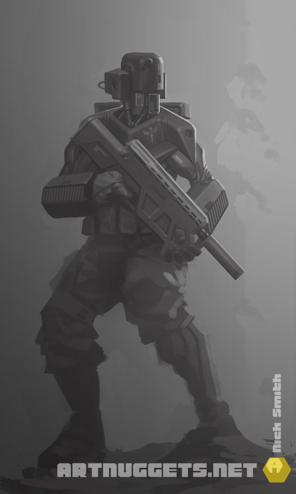 Sci Fi Warrior Art