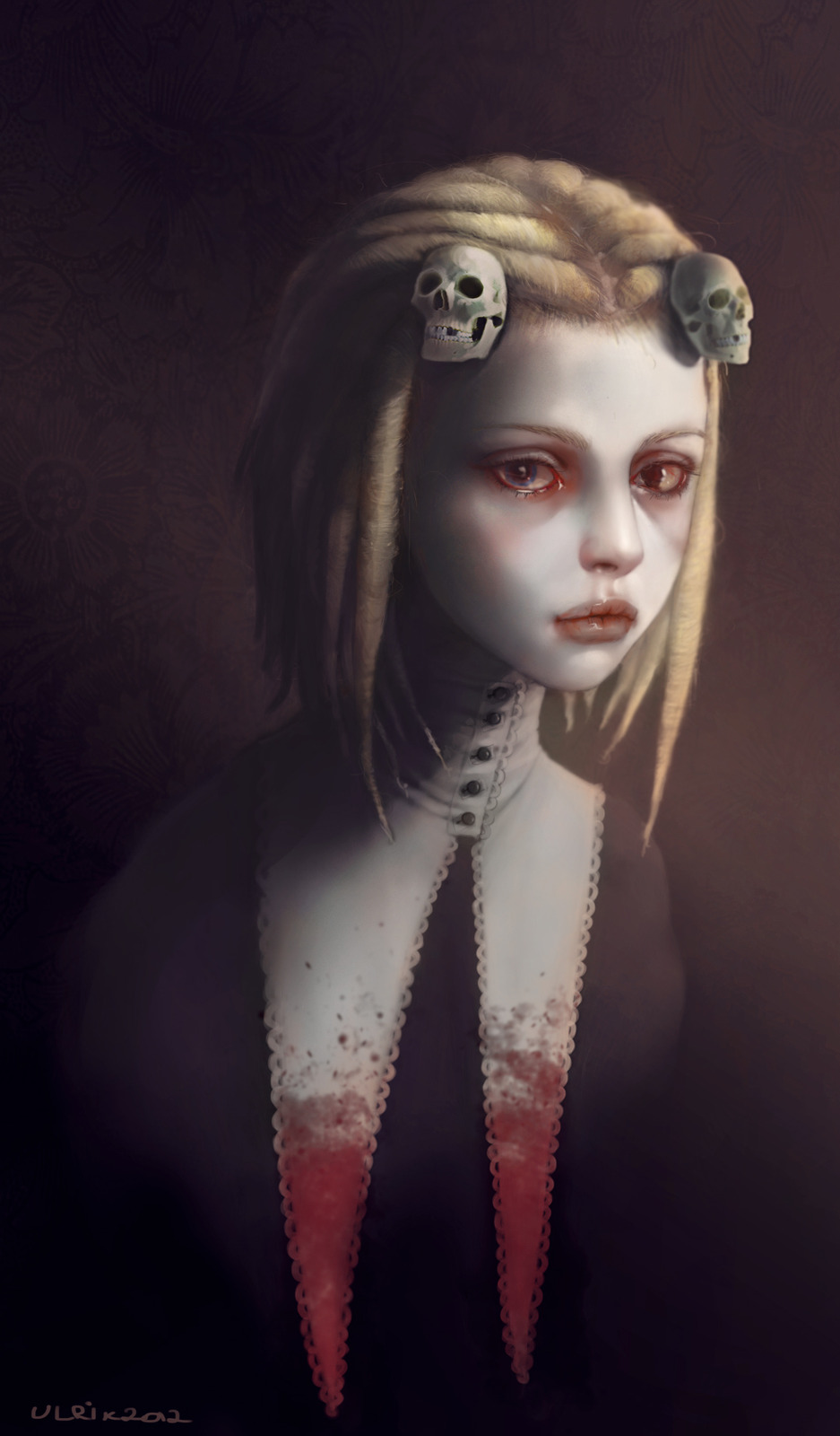 Dead Girl Drawing Black And White Day Of The Dead Girl Tattoo Style