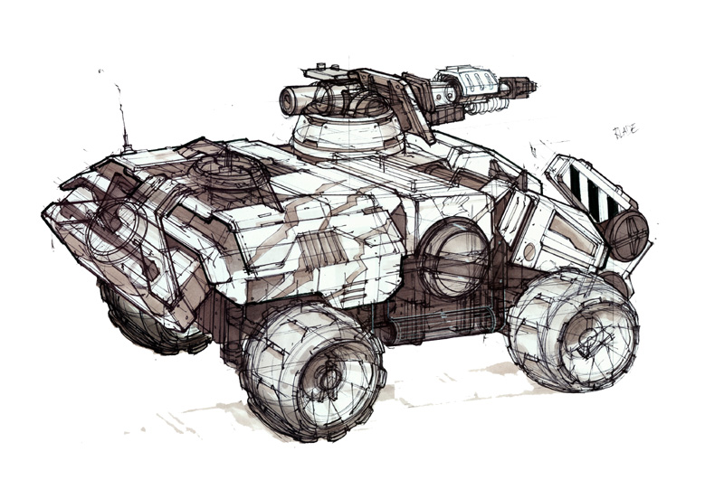 Download Sci Fi Robot Tank Vehicle Military Art