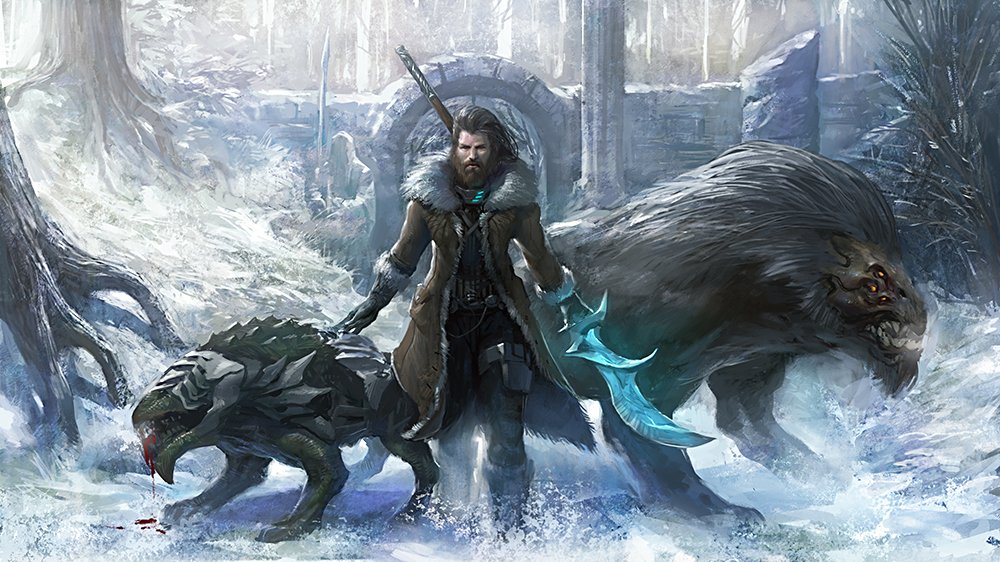 Frostbound Guardian: The Fantasy Warrior of the Wild Snowlands