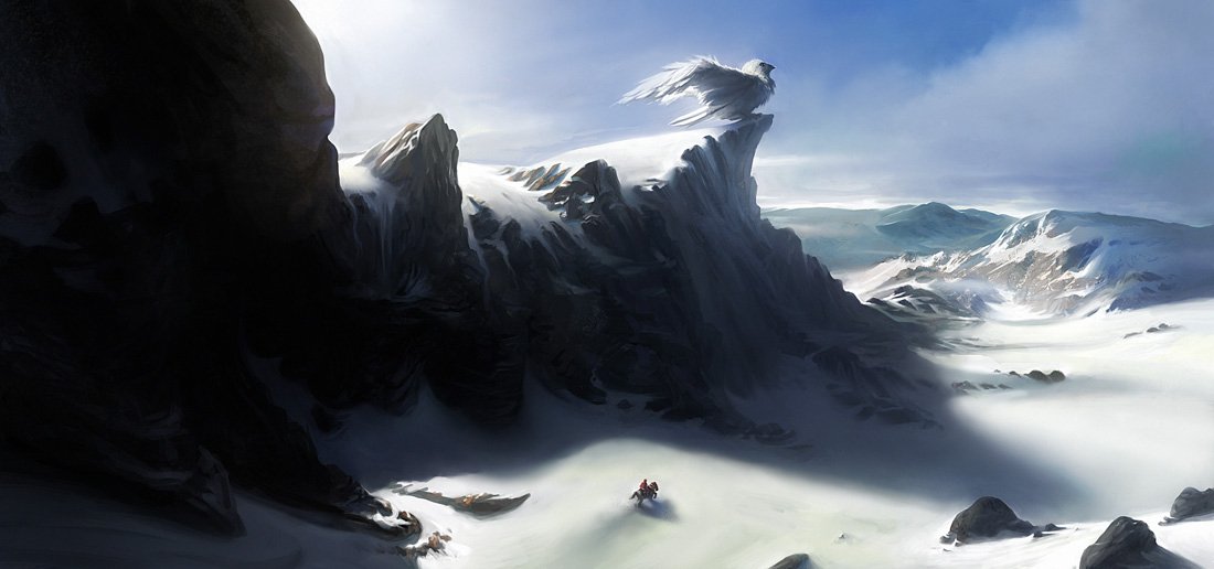 Download Animal Roc Landscape Snow Mountain Art