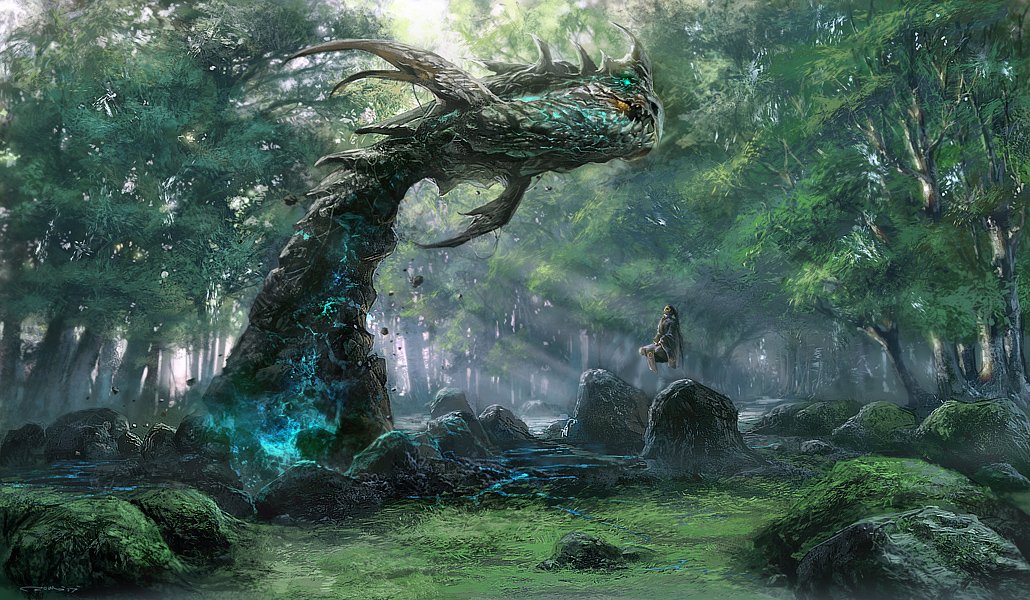 Download Fantasy Dragon Forest Creature Mystical Art