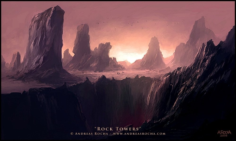 Download Sci Fi Planet Landscape Rock Formation Digital Art Art
