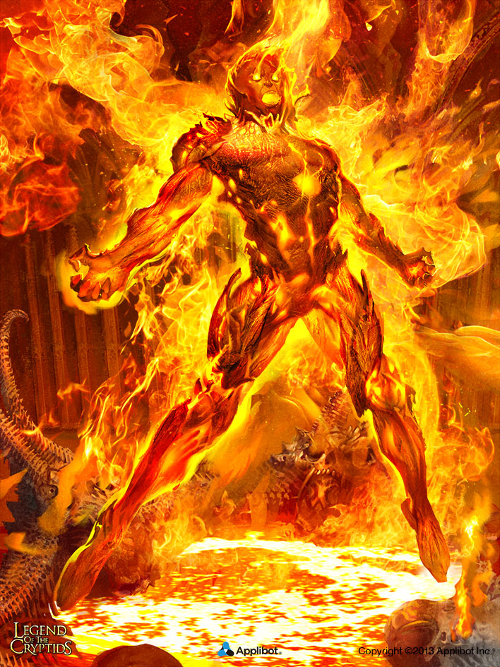 Download Fantasy Creature Fire Flame Lava Art