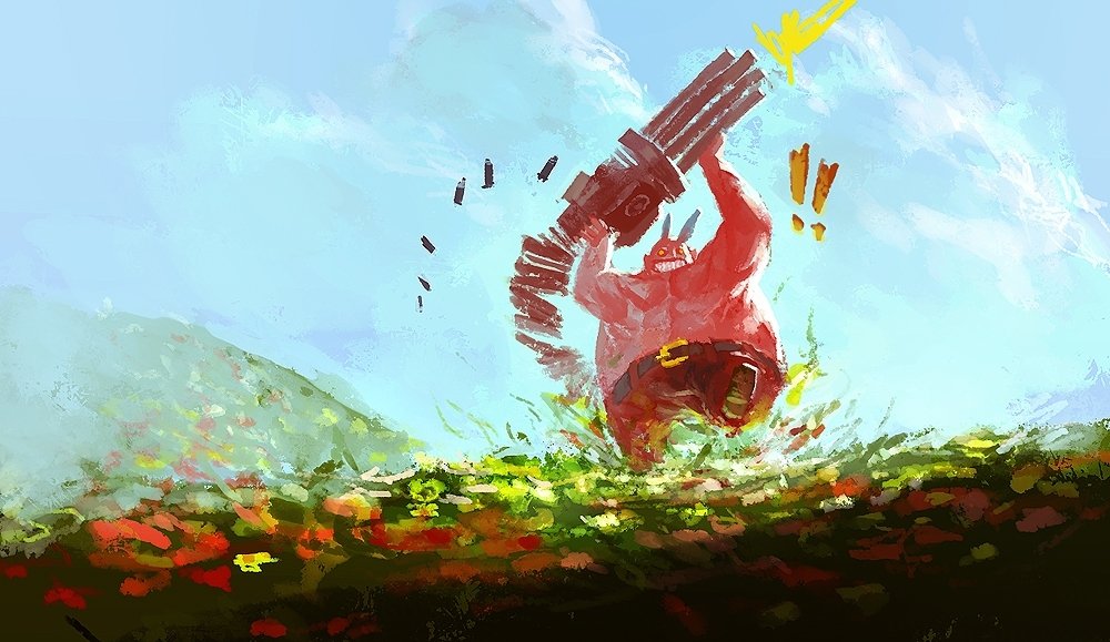 Download Misc Colorful Weapon Explosion Landscape Art