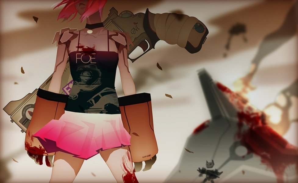 Fierce Anime Warrior Ready for Battle