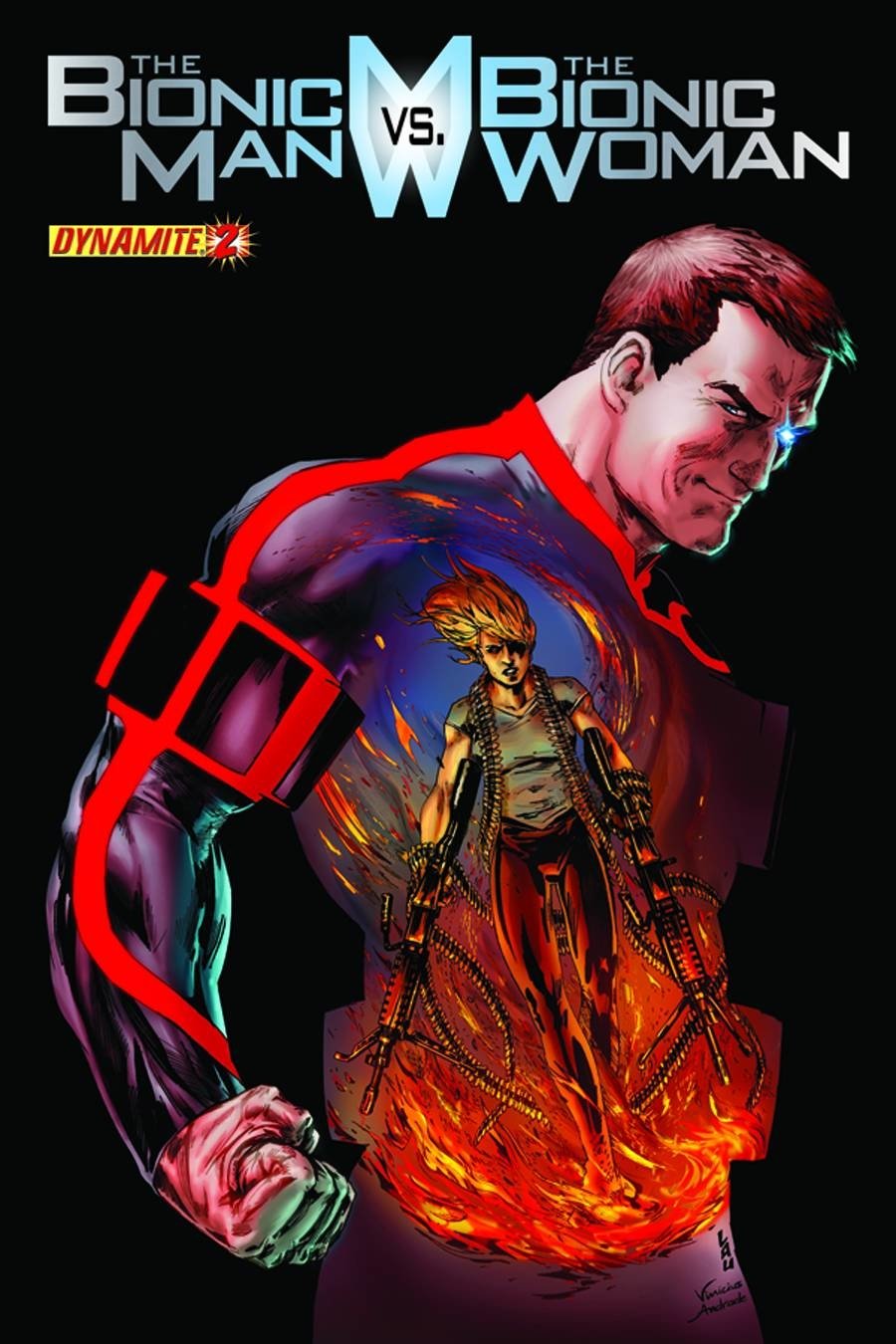 Download Comic The Bionic Man Vs. The Bionic Woman Art