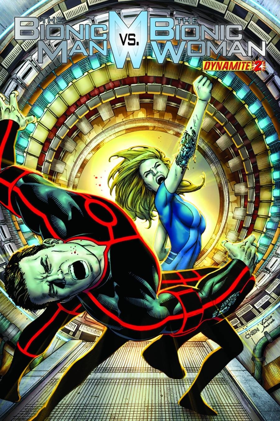 Download Comic The Bionic Man Vs. The Bionic Woman Art