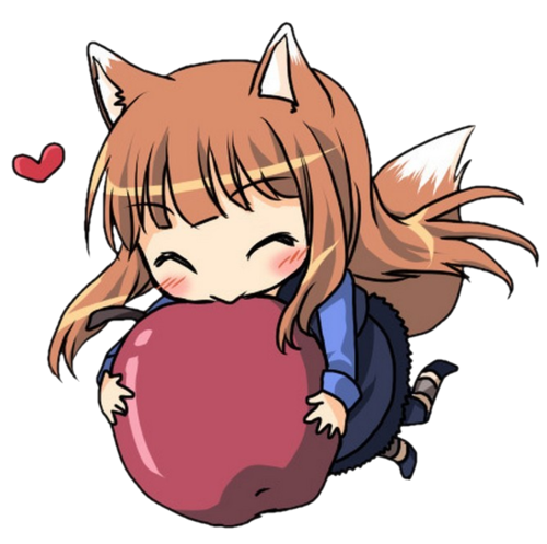 Download Anime Spice And Wolf Chibi Foxgirl Cute Cute Anime Art