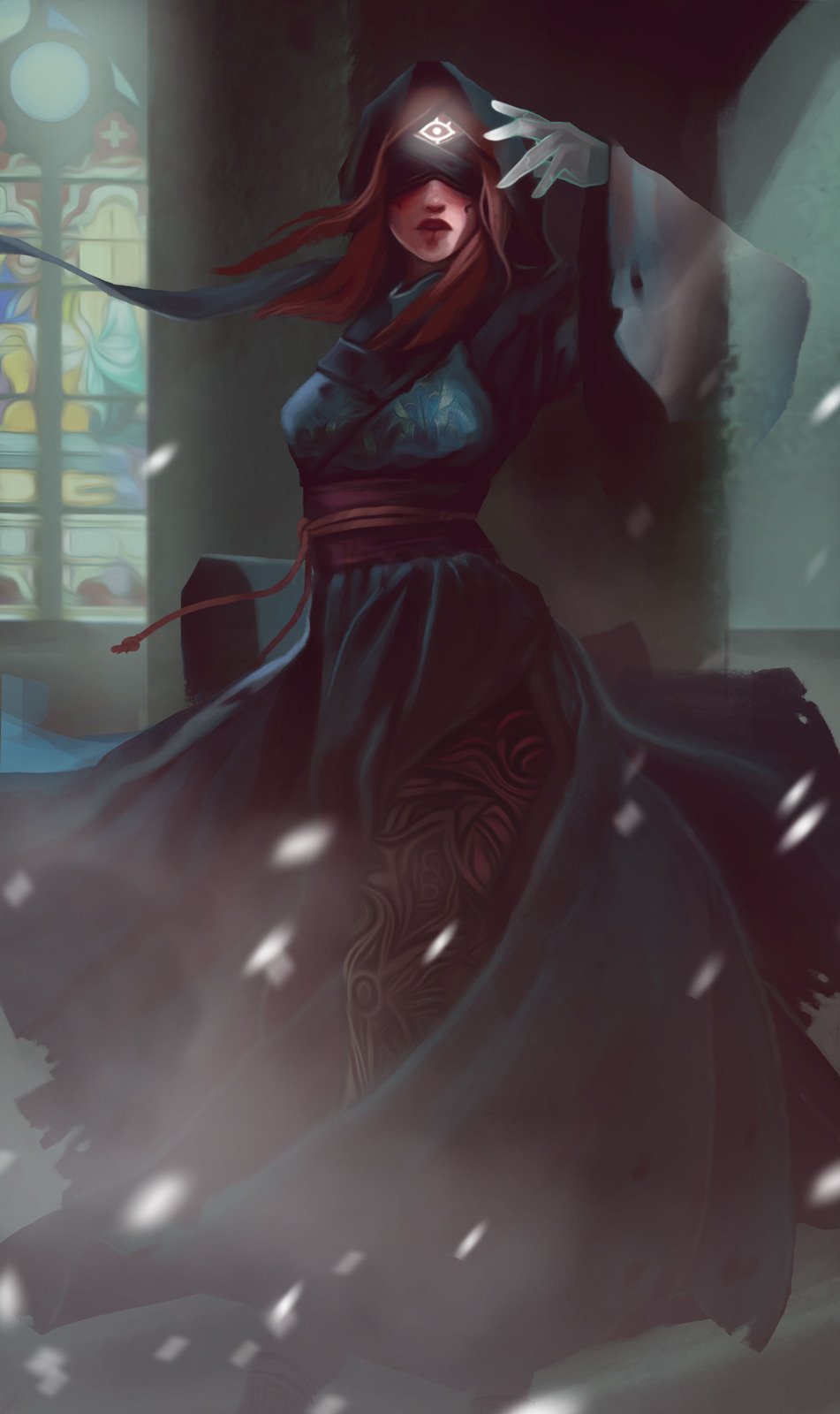 The Enigmatic Sorceress of the Shadowed Sanctuary