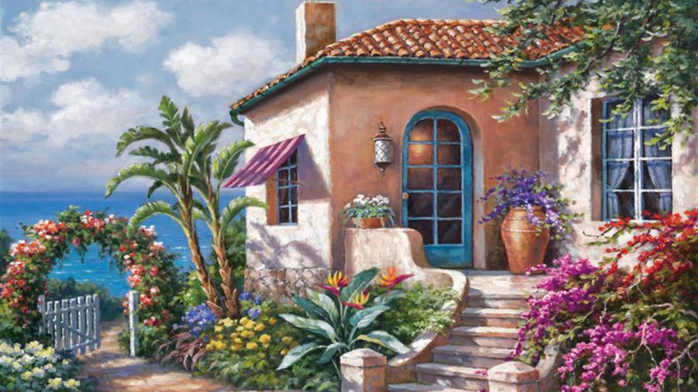 Artistic Coastal Serenity: A Beautiful Ocean Escape