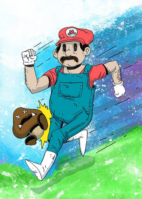 Download Goomba Video Game Mario Running Cartoon Art