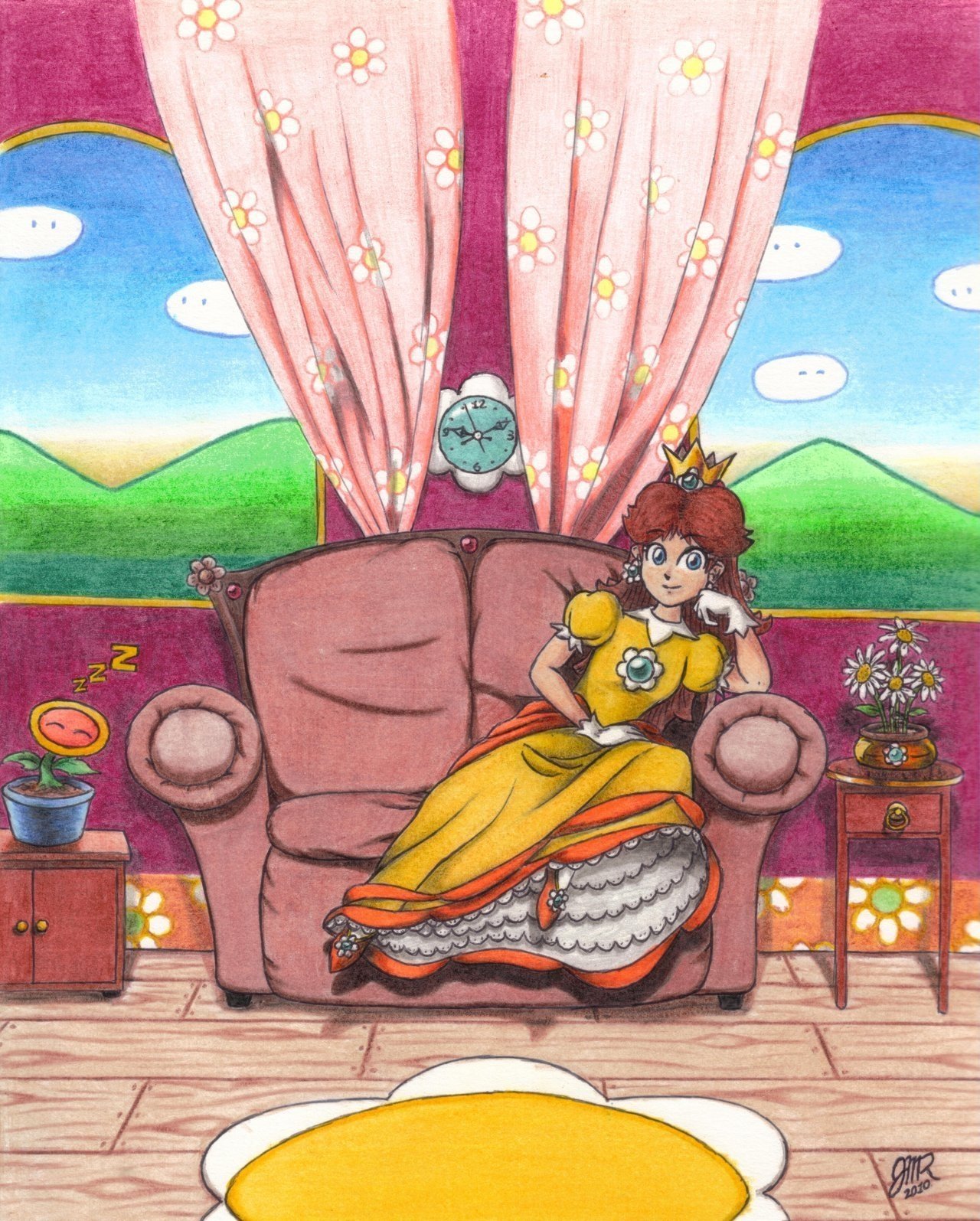 Download Video Game Princess Daisy Princess Anime Living Room Art