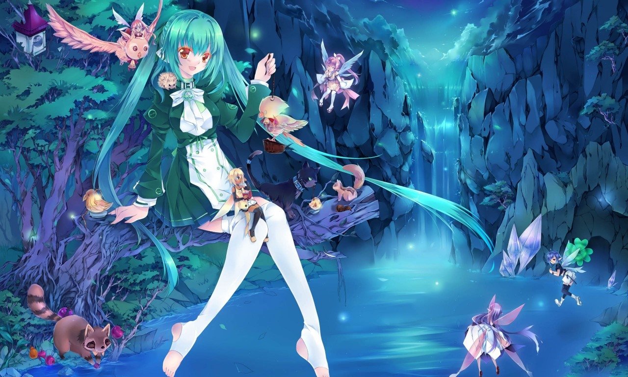 Miku surrounded by fairies