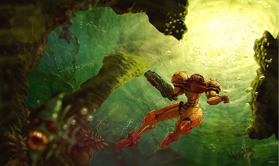 Download Maridia Samus Aran Video Game Metroid Art