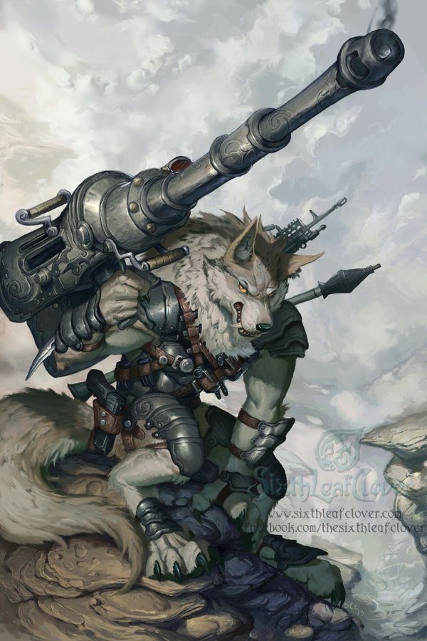 Armored Werewolf Warrior of the Dark Fantasy Realm