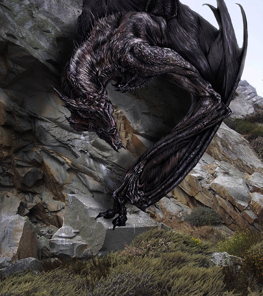 The Shadow Drake of the Ancient Cliffs