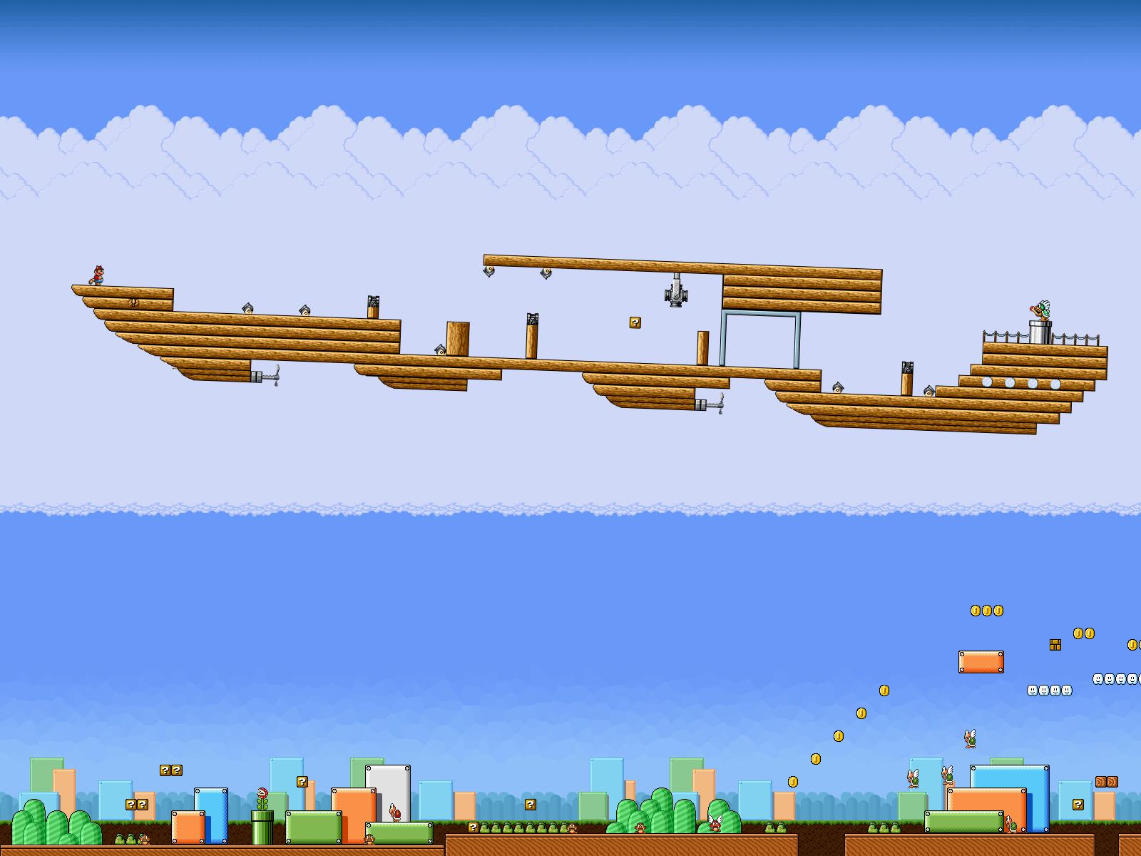 Download Video Game Super Mario Bros. 3 Mario 8-bit Airship Art