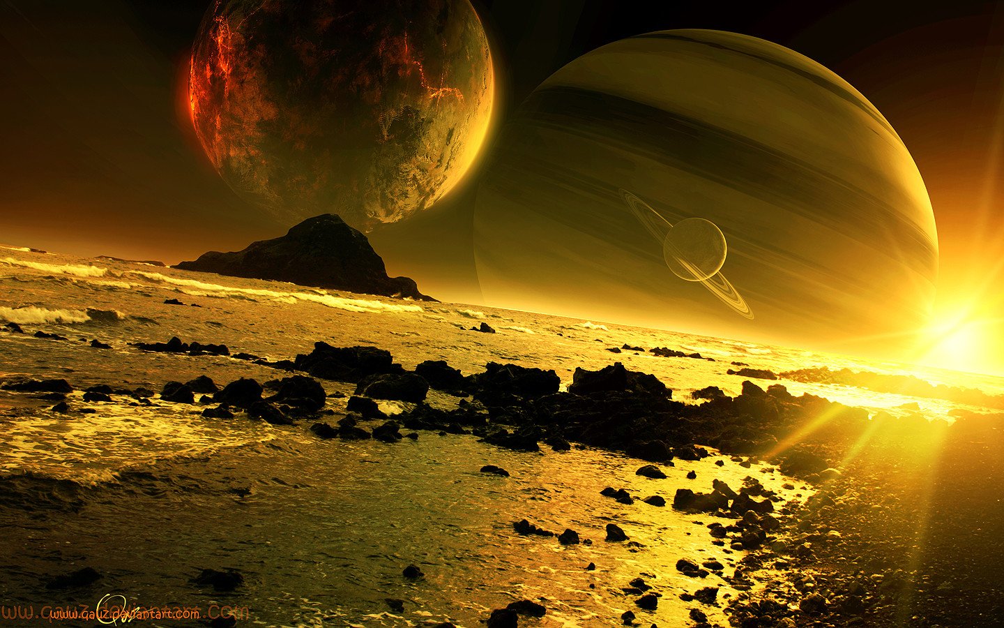 Download Sci Fi Planet Rise Art