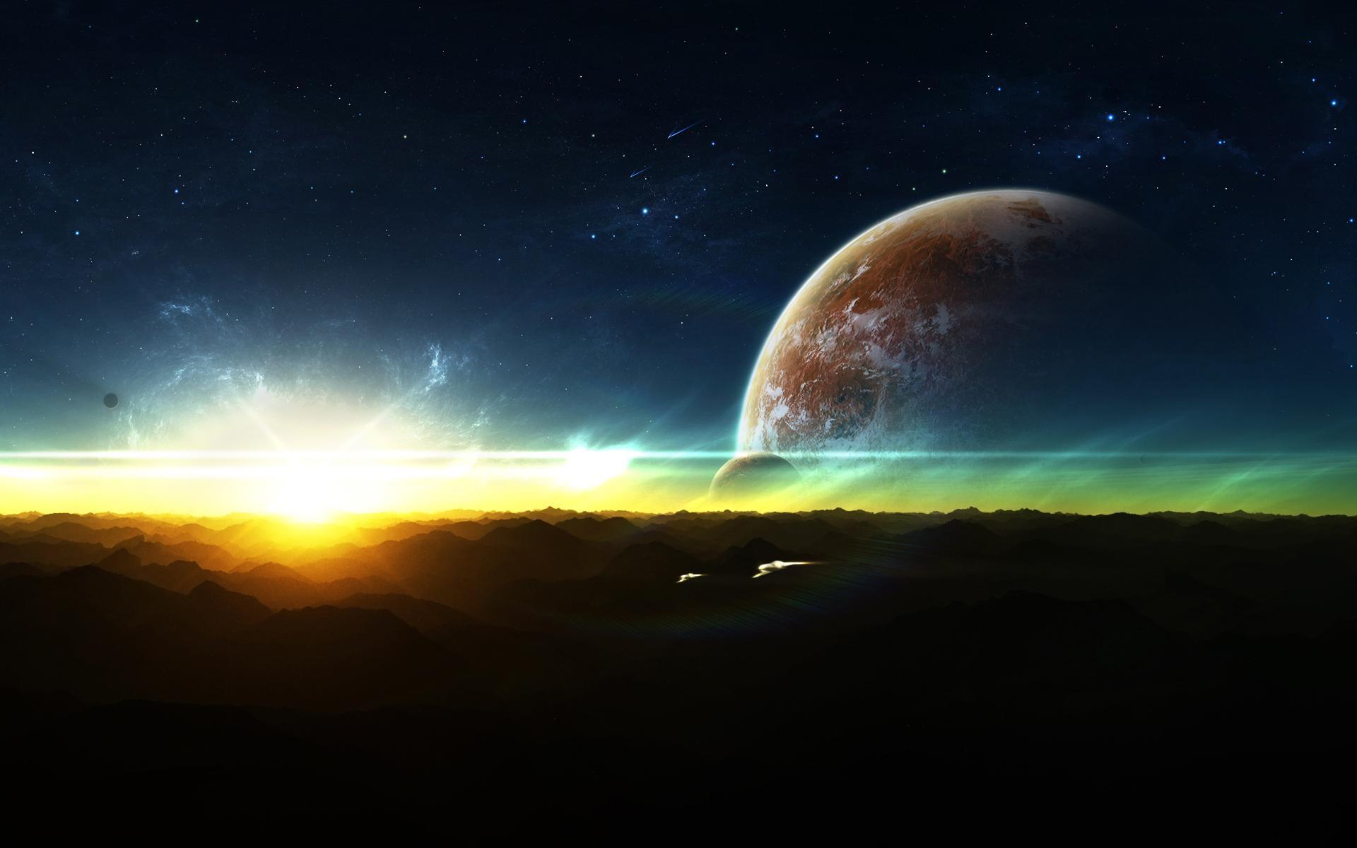 Download Sci Fi Planet Rise Art
