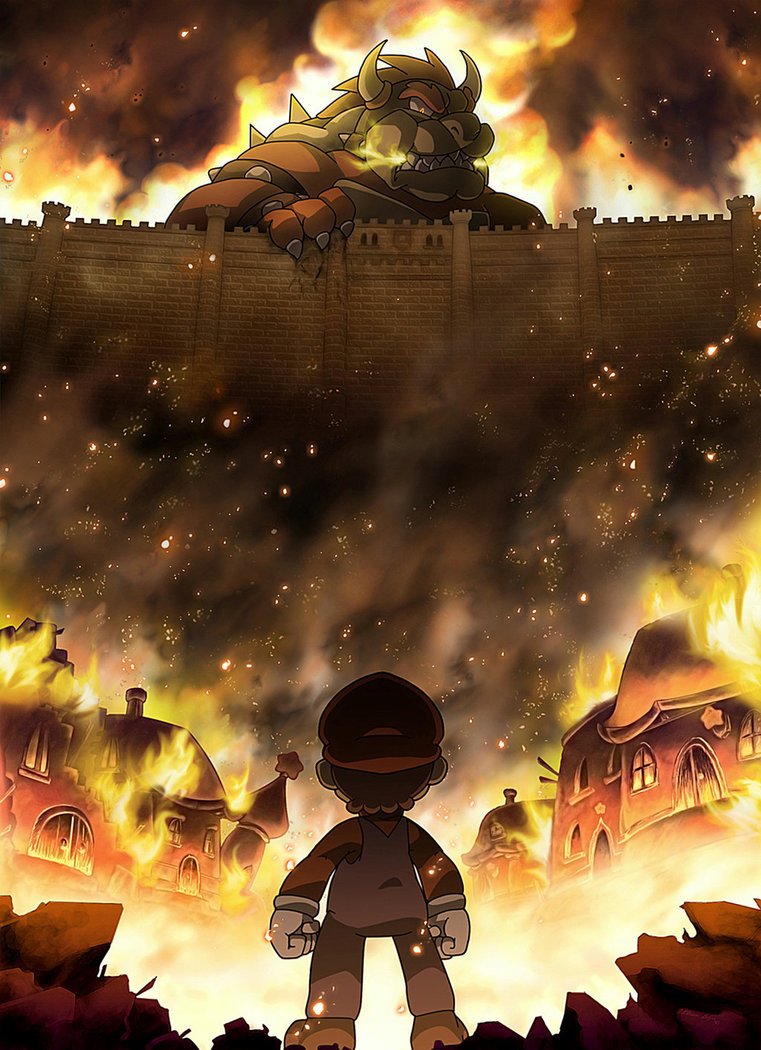 Attack on Bowser Art - ID: 81562 - Art Abyss