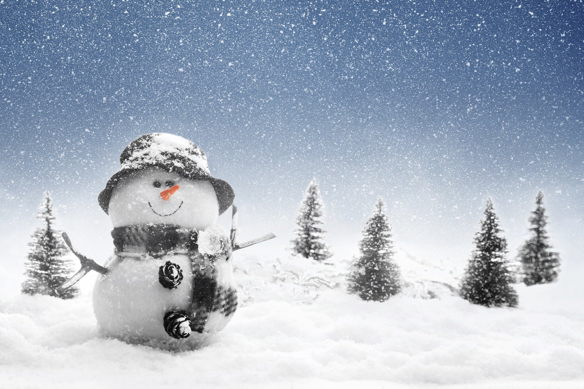 Download Snowfall Artistic Snowman Art