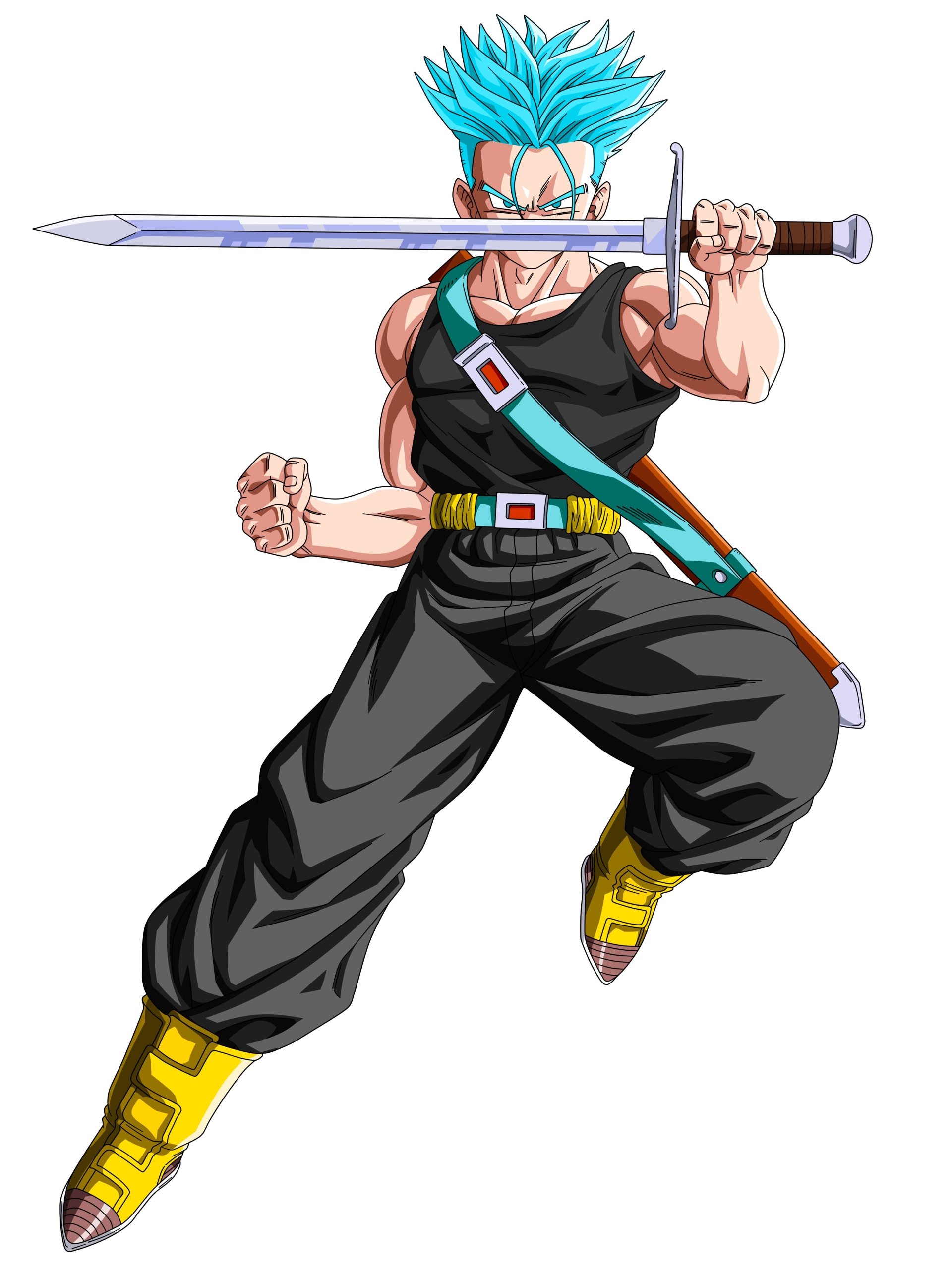 Epic Anime Duel: Dragon Ball Z Warrior with Sword