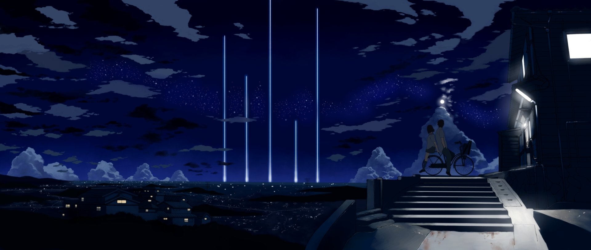 Starlit Dreams: An Anime Nightscape
