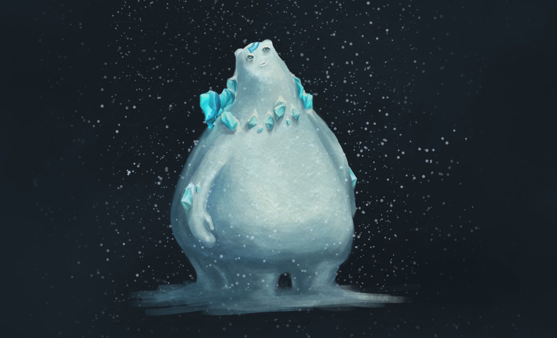 Download Fantasy Creature Polar Bear Snow Fantasy Character Art