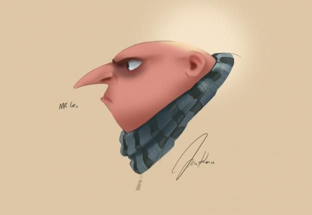 Gru's Iconic Profile from Despicable Me