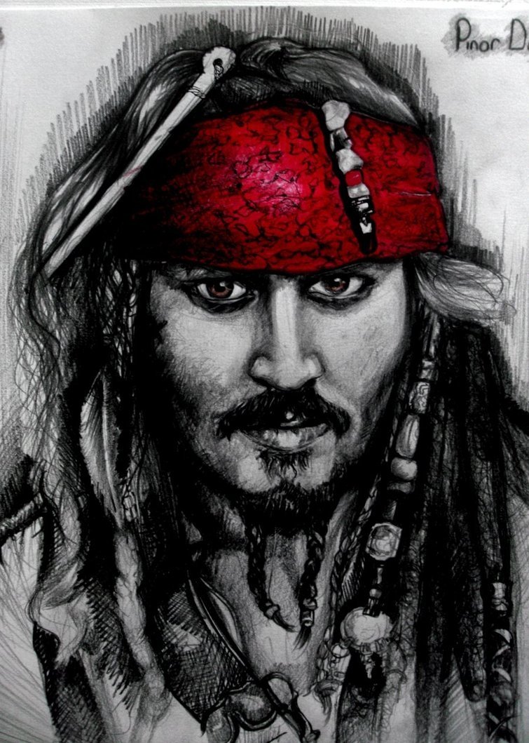 Jack Sparrow Pirate Portrait from Pirates of the Caribbean