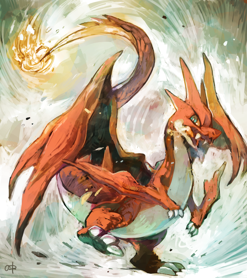 Fiery Charizard: Digital Dragon Power from the Pokémon Realm