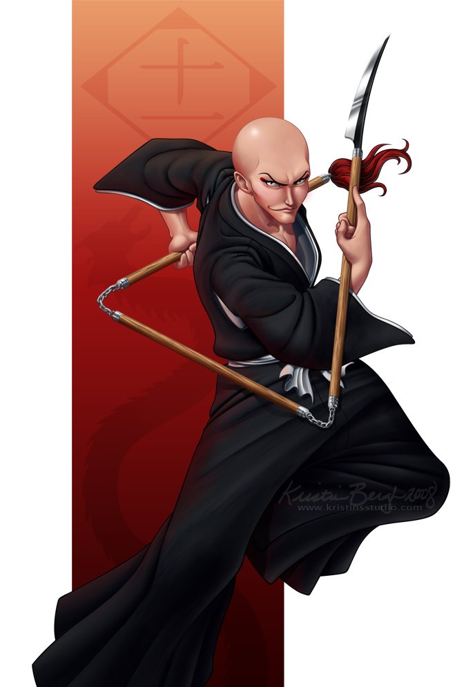 Download Ikkaku Madarame Anime Bleach Martial Arts Warrior Art