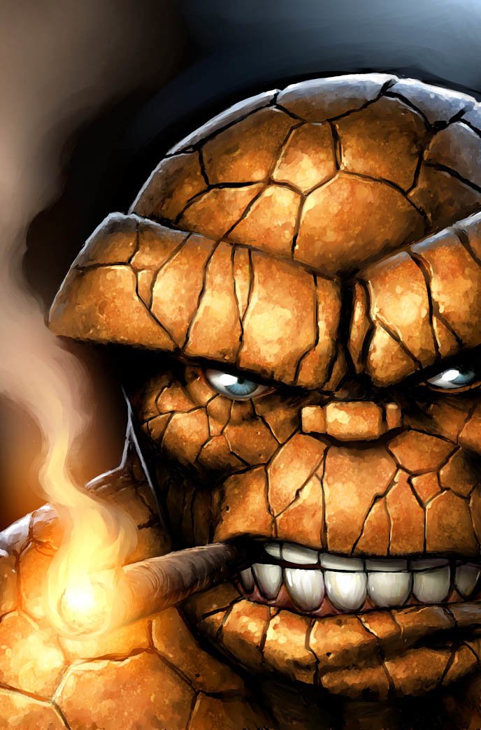 Download Thing (Marvel Comics) Comic Fantastic Four Superhero Rock Man Art