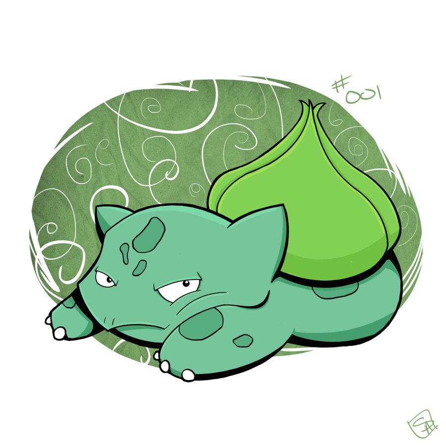 Bulbasaur Charm: Classic Pokémon Cartoon Illustration from Your ...