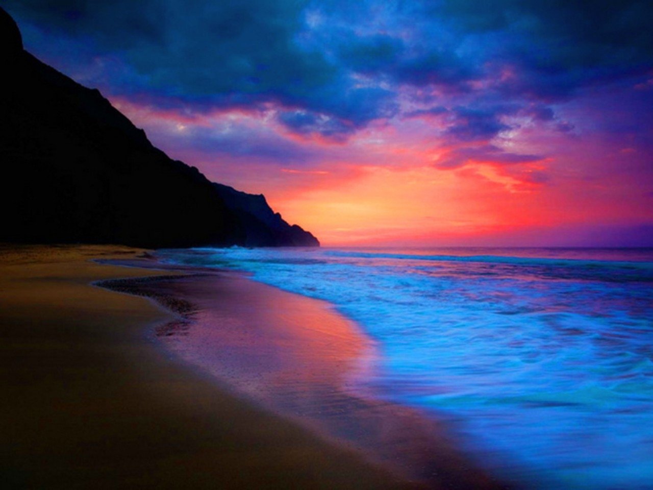 Download Wave Beach Ocean Blue Nature Coastline Ocean Waves Art