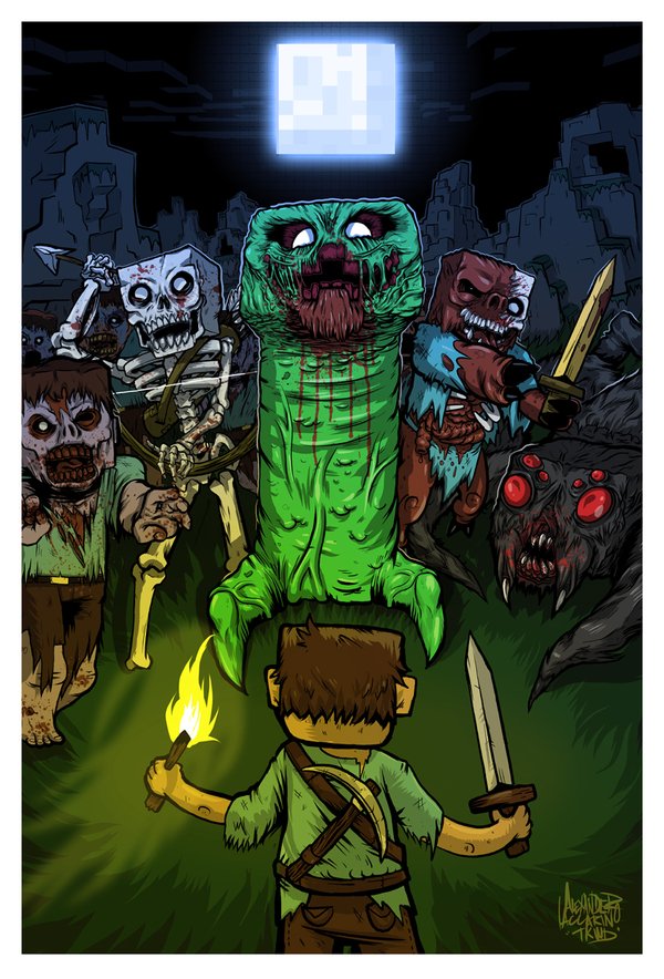 Download Video Game Minecraft Creeper (Minecraft) Monster Adventure Art