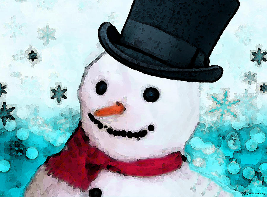 Download Artistic Snowman Winter Holiday Illustration Art