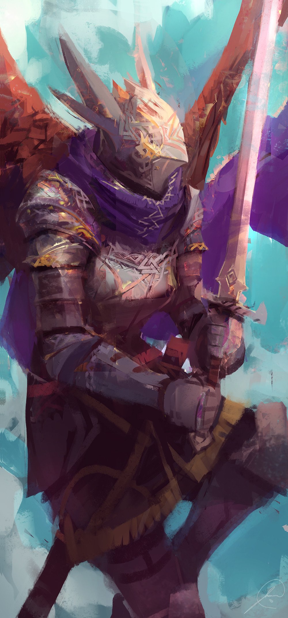 Download Sword Helmet Armor Angel Fantasy Angel Warrior Art
