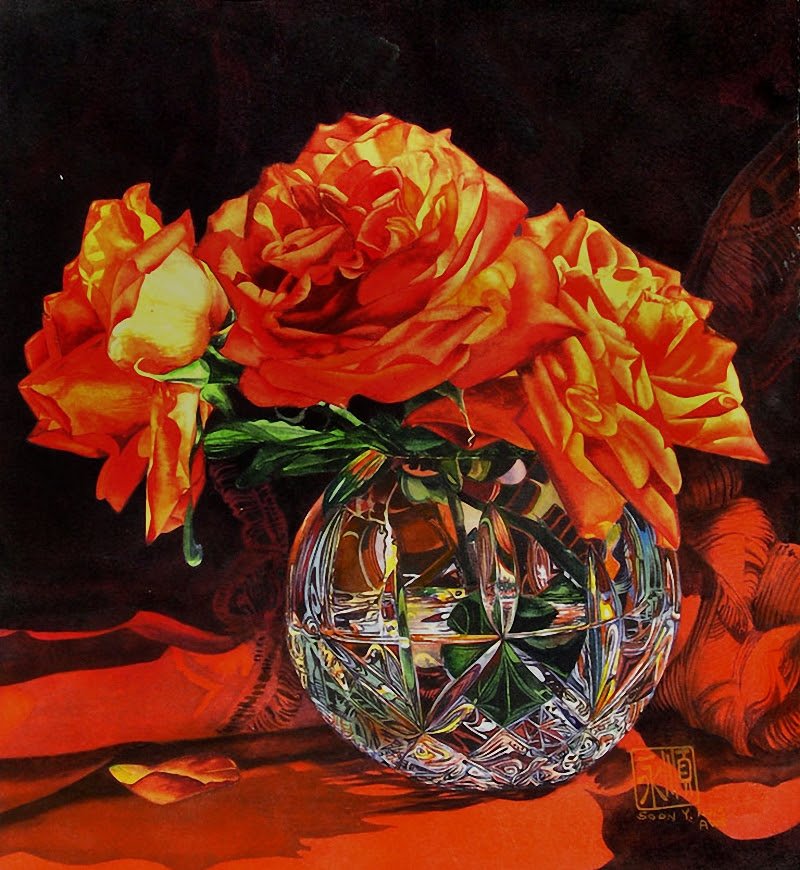 Vibrant colors in waterpaint by Soon Y Warren by Soon Y Warren