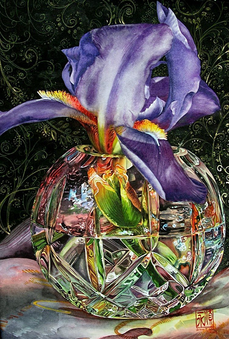 Vibrant colors in waterpaint by Soon Y Warren by Soon Y Warren