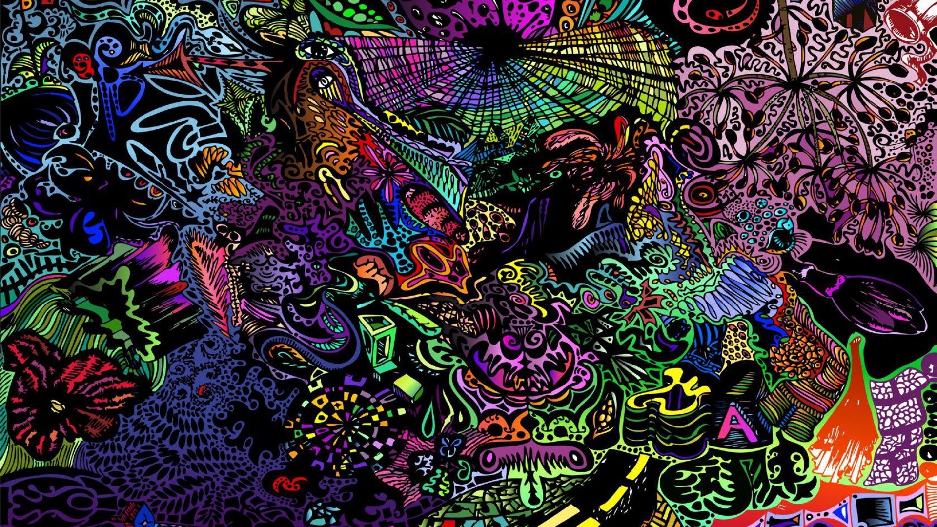 Psychedelic Vibrance: A Colorful Journey Through Artistic Patterns