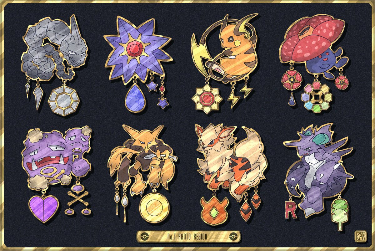 Pokémon Badge Collection: Iconic Characters & Legendary Challenges