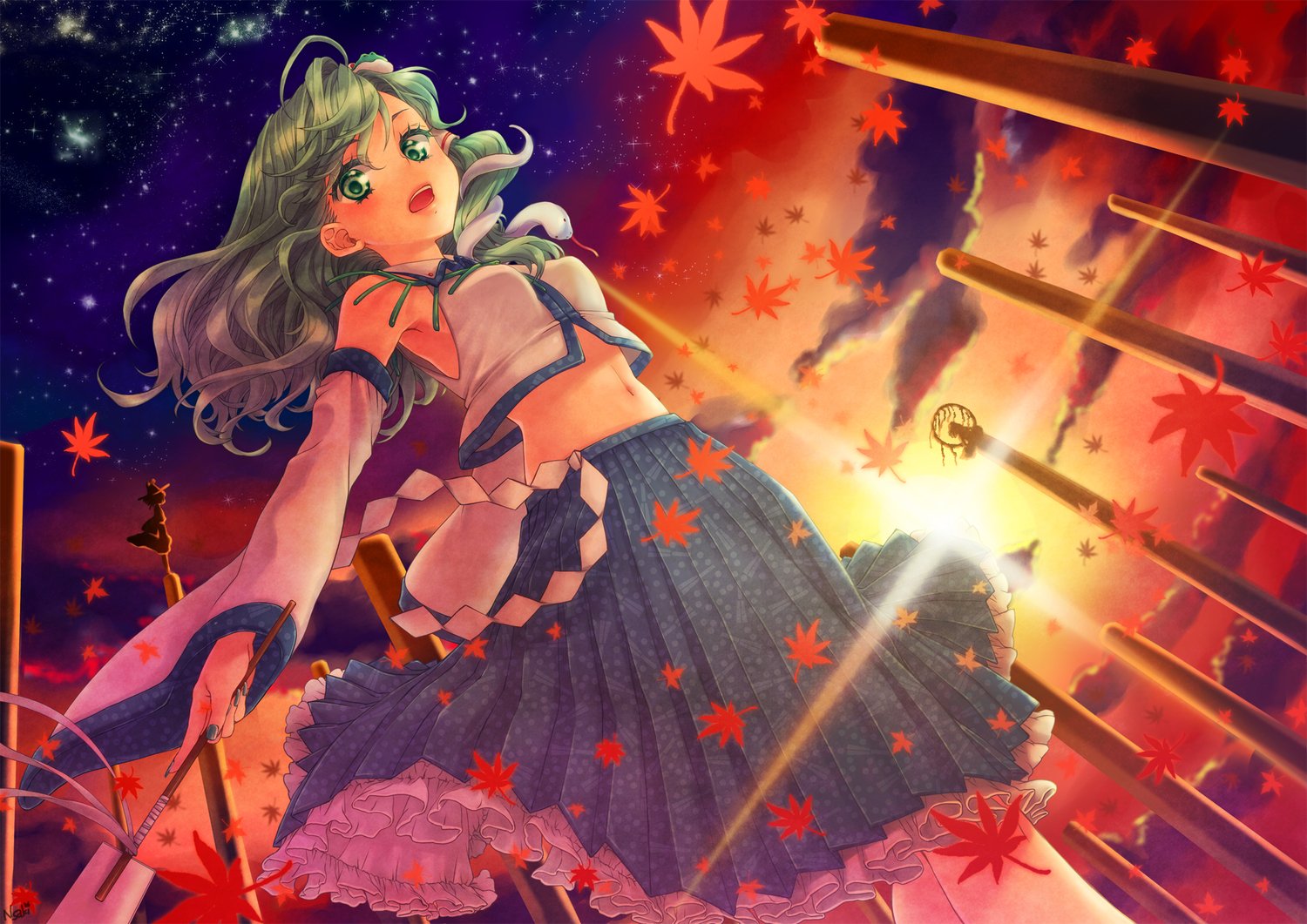 Sanae Kochiya’s Enchanted Twilight: A Touhou Anime Dreamscape