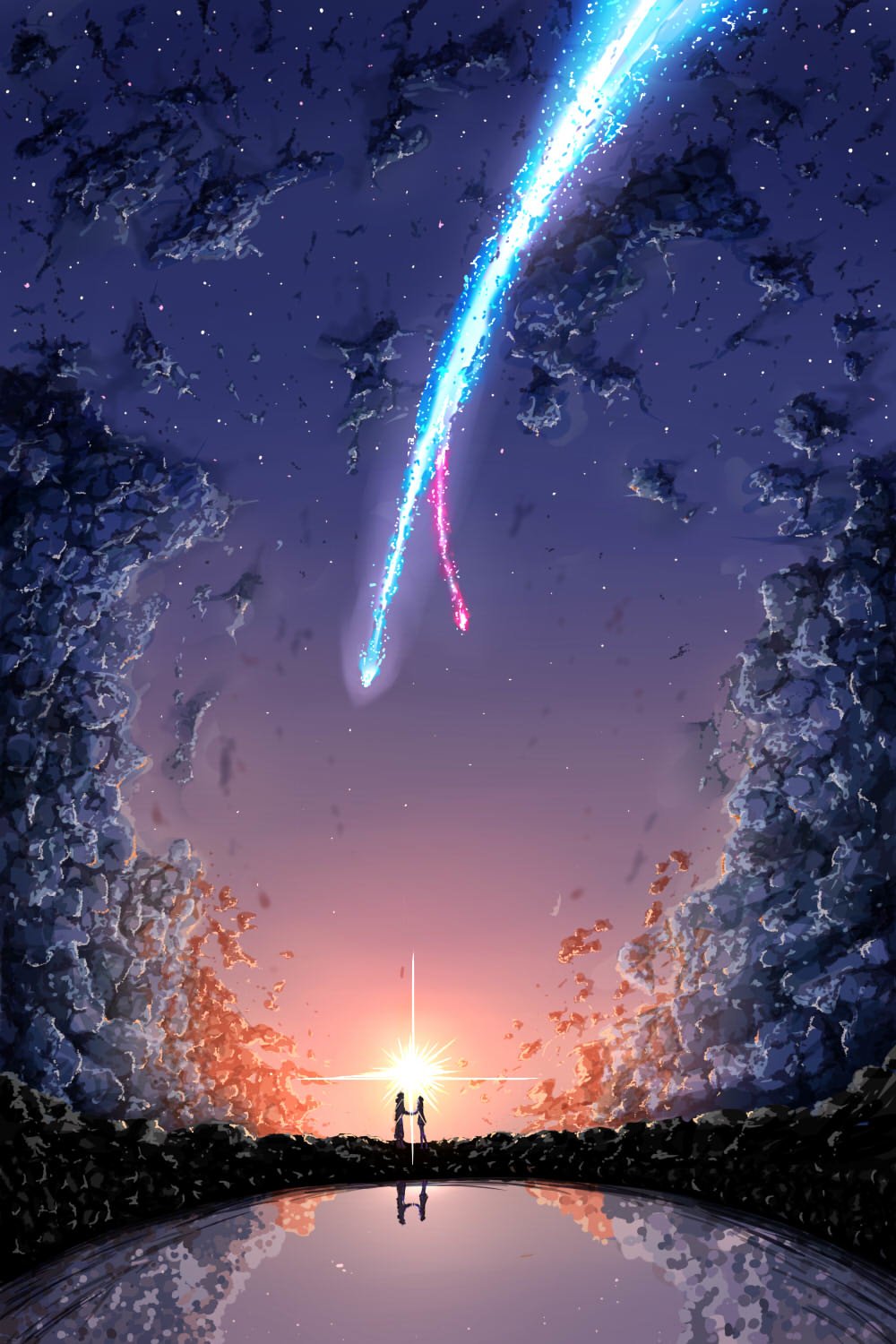 Your Name: Taki and Mitsuha Under the Cosmic Sky