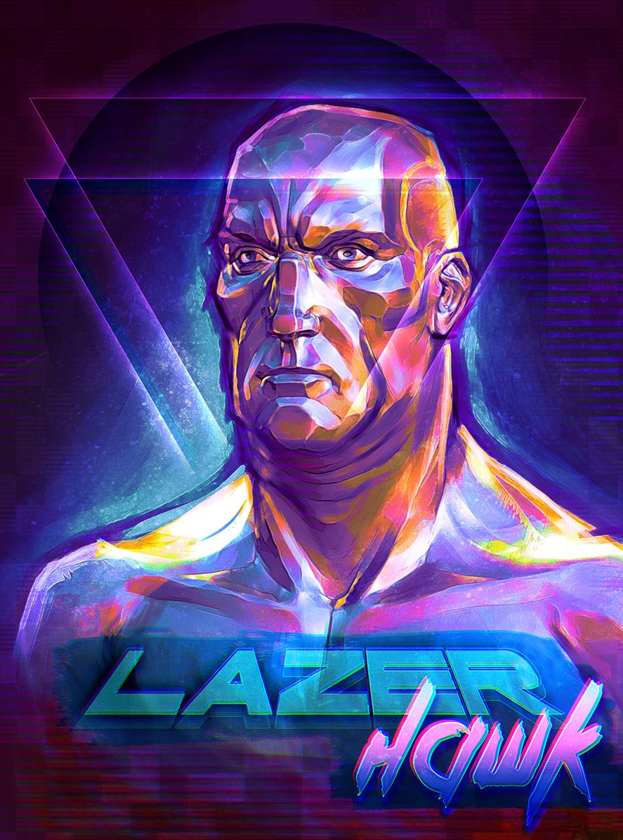 Download Sci Fi Cyberpunk Lazer Hawk Digital Art Character Design Art