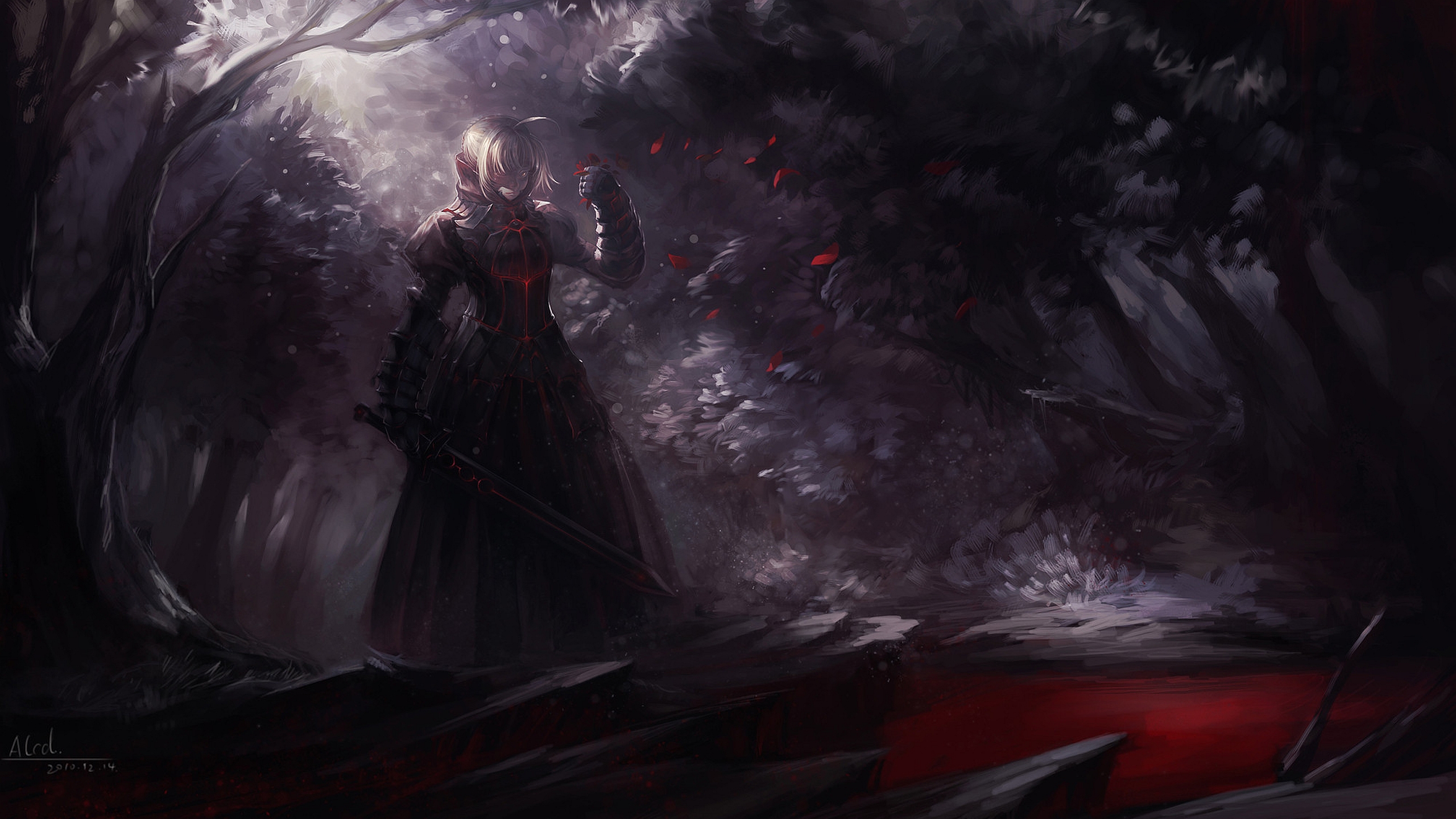 Saber’s Silent Vigil: Warrior in the Enchanted Forest