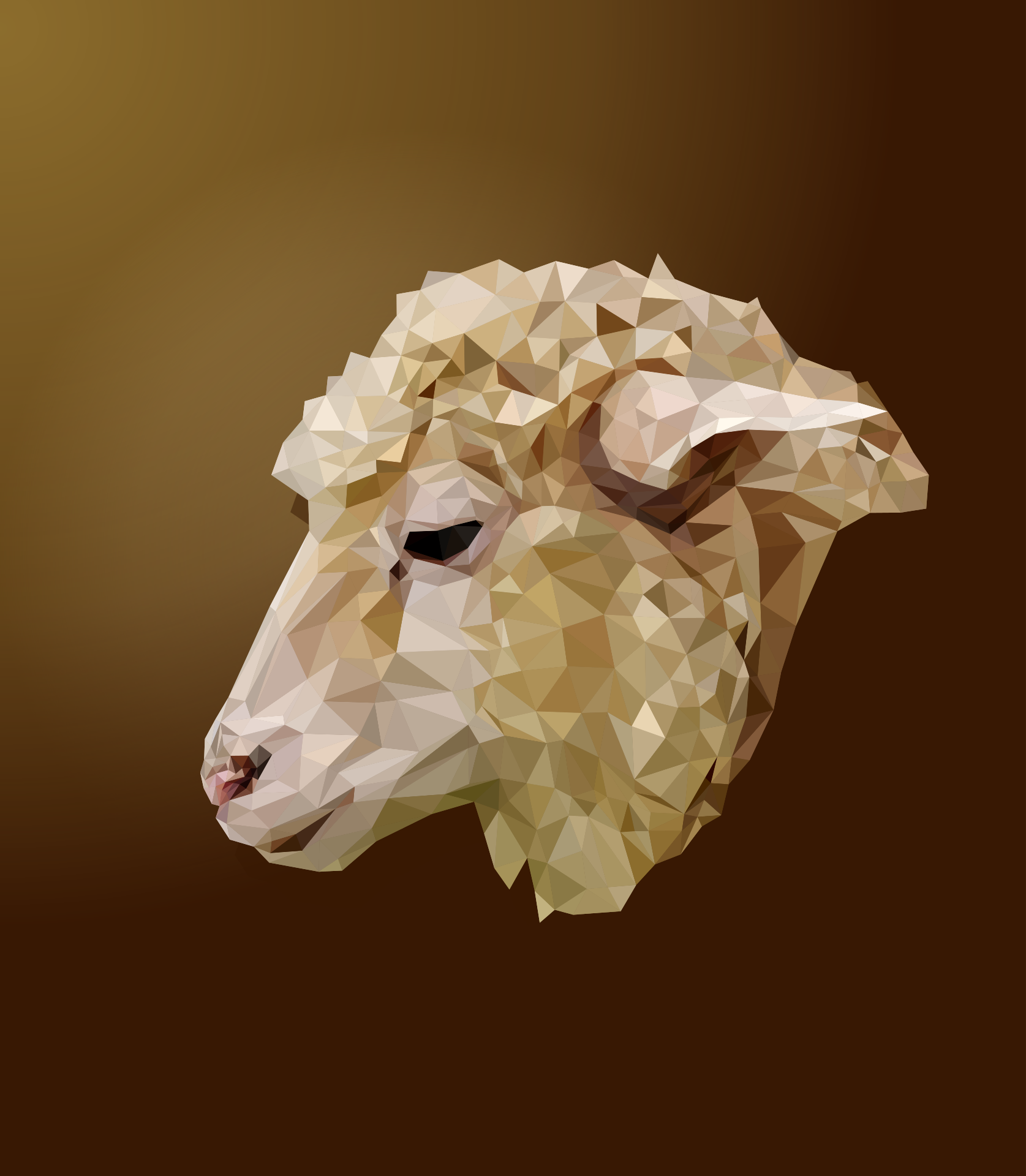 Download Minimalist Sheep Low Poly Abstract Facets Art