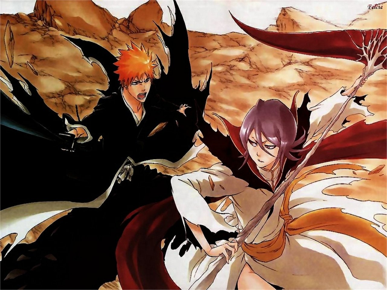 Bleach: Ichigo & Rukia — Soulstorm in the Sand